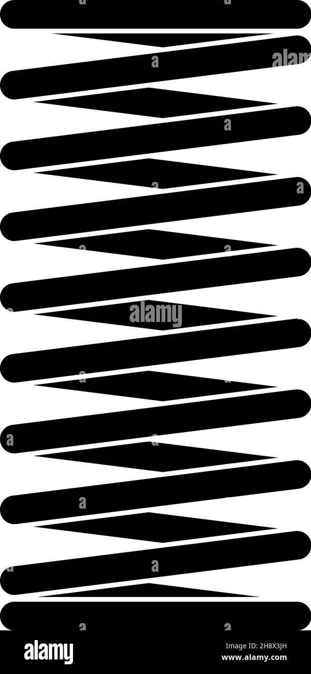 Steel spring icon. Black line cable roll Stock Vector Image & Art - Alamy