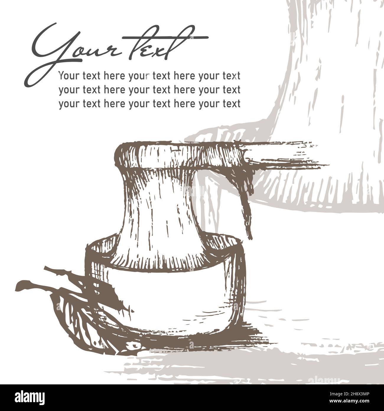 Depilation procedure illustration hand draw. Depilation design template ...