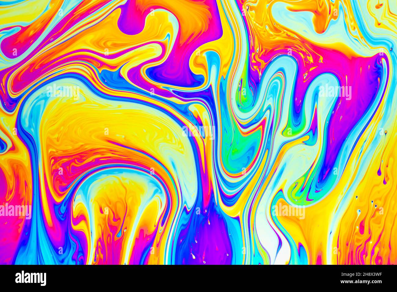 Close up on a sopa bubble with abstract form and pattern for background ...