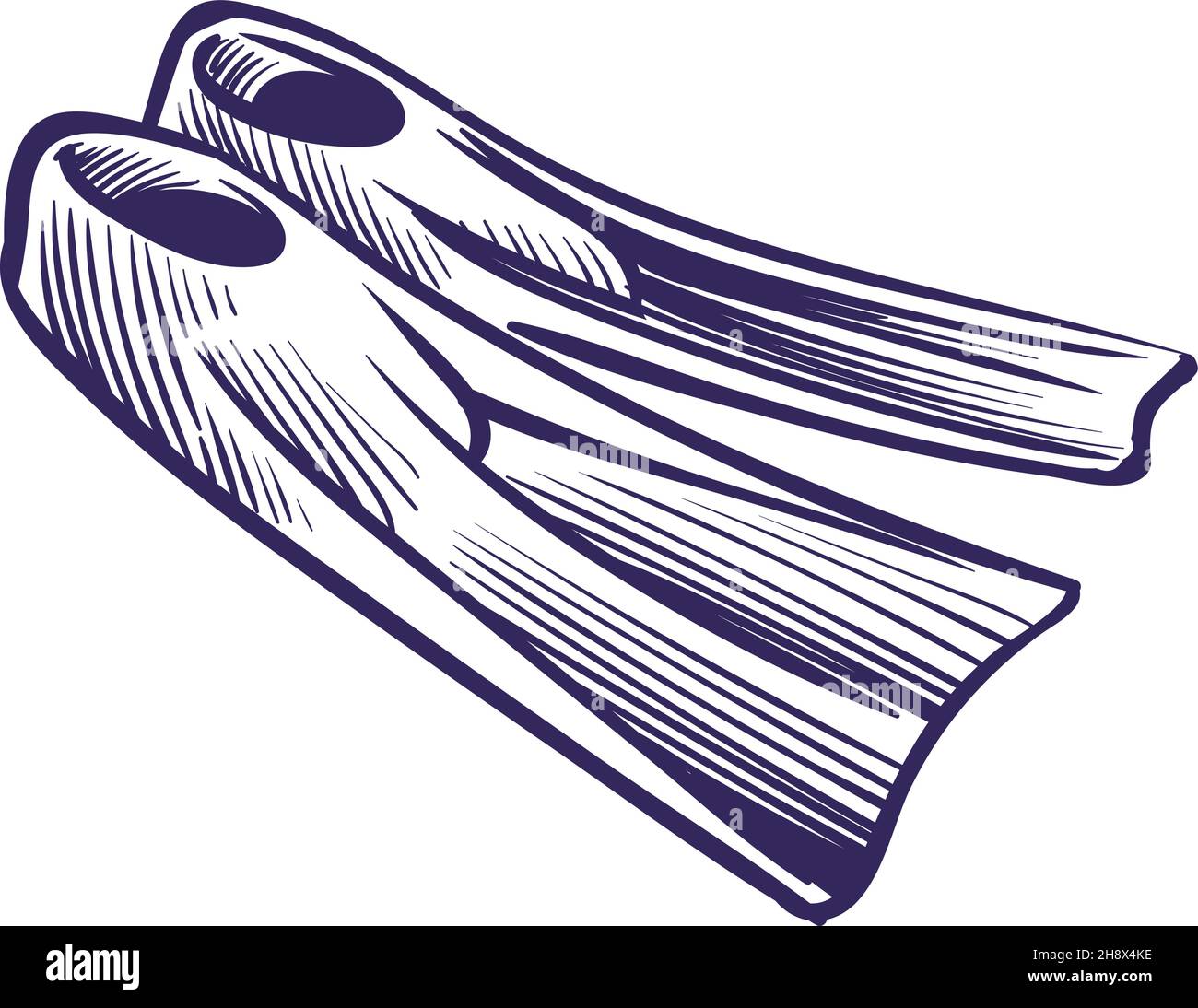 Diving Fins Sketch at Caitlin Gilles blog