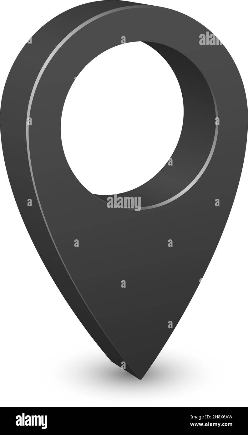 Black geo tag. Realistic 3d map pointer Stock Vector Image & Art - Alamy