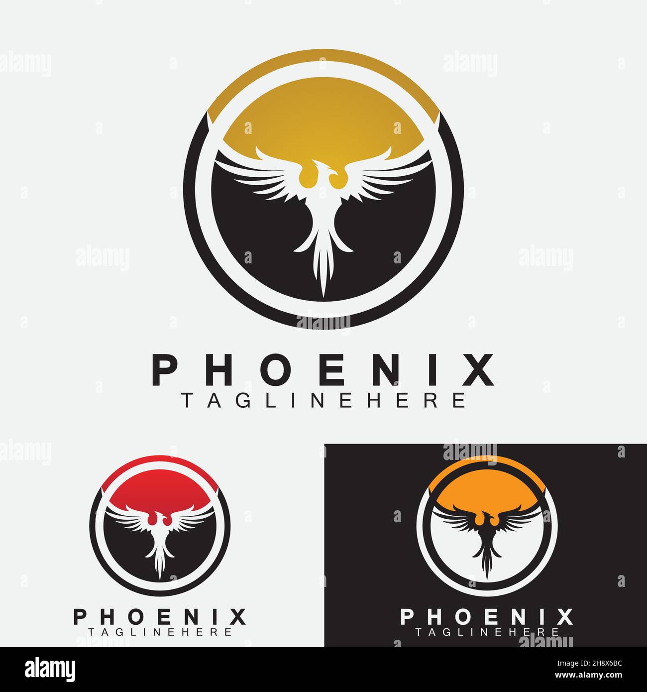 Phoenix logo Vector Illustration Design Template Stock Vector Image ...
