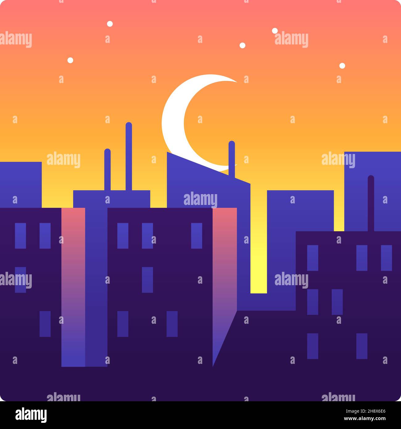 Twilight view Cut Out Stock Images & Pictures - Alamy