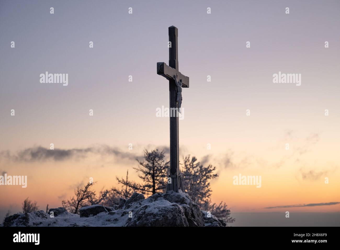 A wonderful sunrise creating this magical mood Stock Photo - Alamy