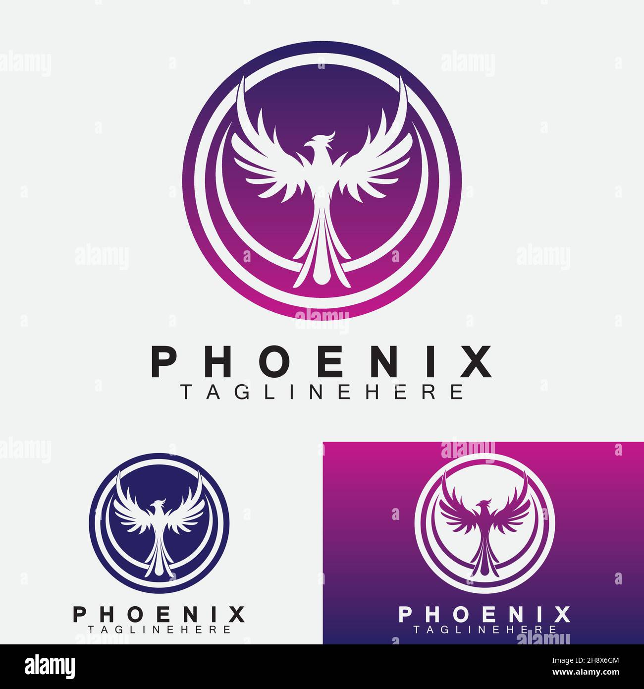 Phoenix logo Vector Illustration Design Template Stock Vector Image ...