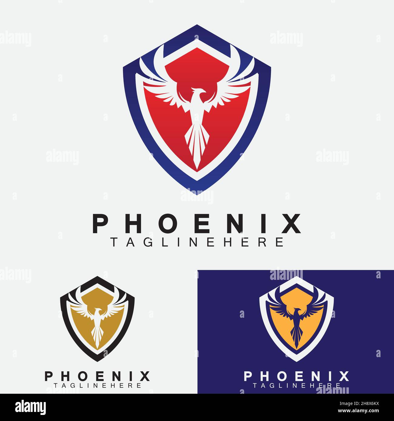 Phoenix logo Vector Illustration Design Template Stock Vector Image ...