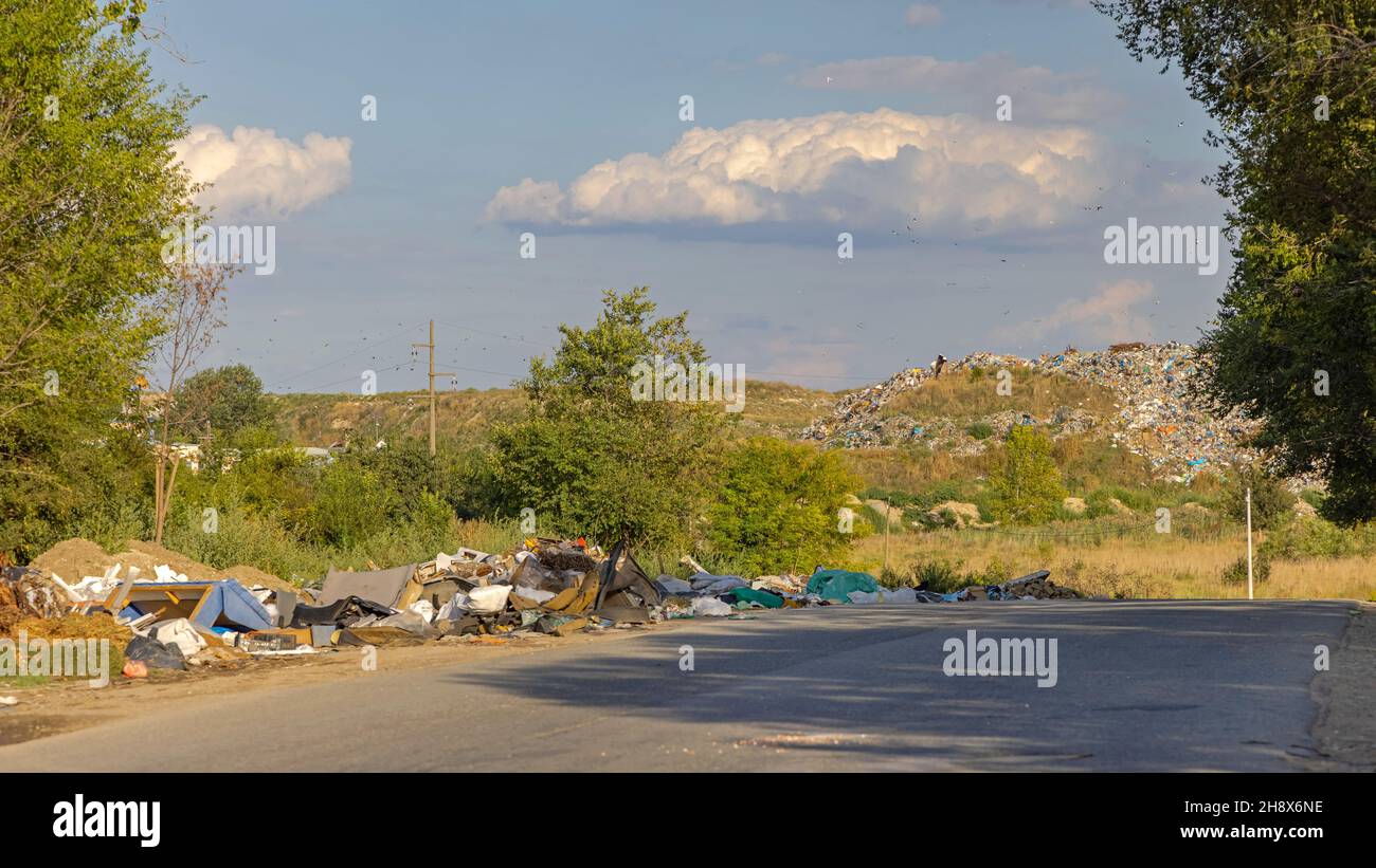 Road to Garbage Dump Site City Waste Management Stock Photo - Alamy