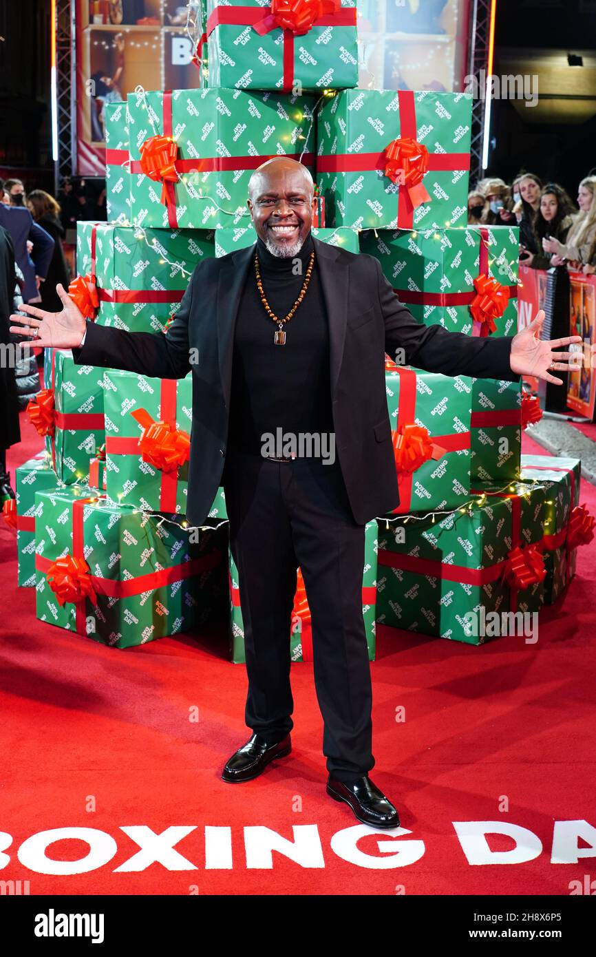 Robbie Gee arriving for the world premiere of Boxing Day at the Curzon ...