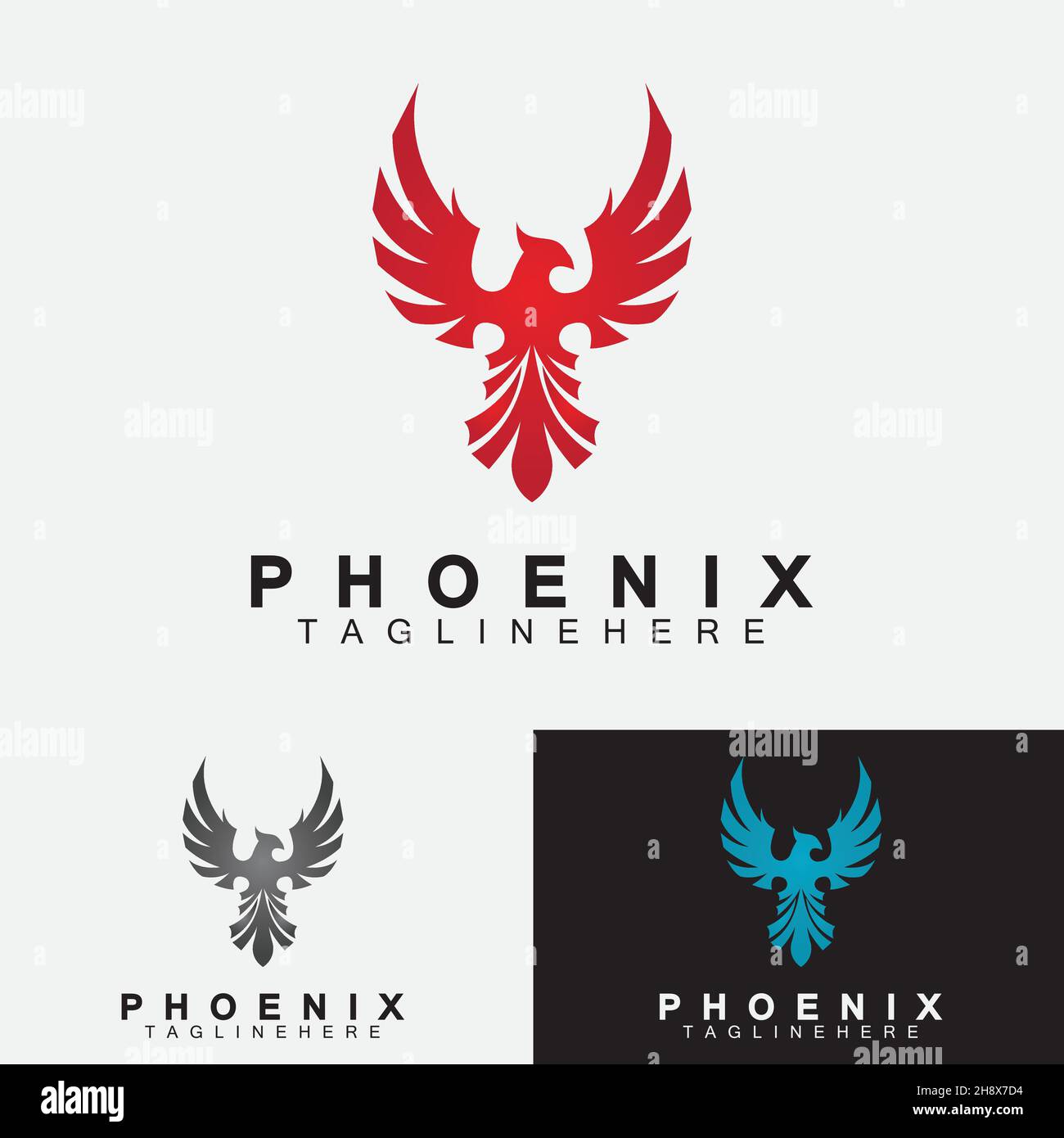 Phoenix logo Vector Illustration Design Template Stock Vector Image ...