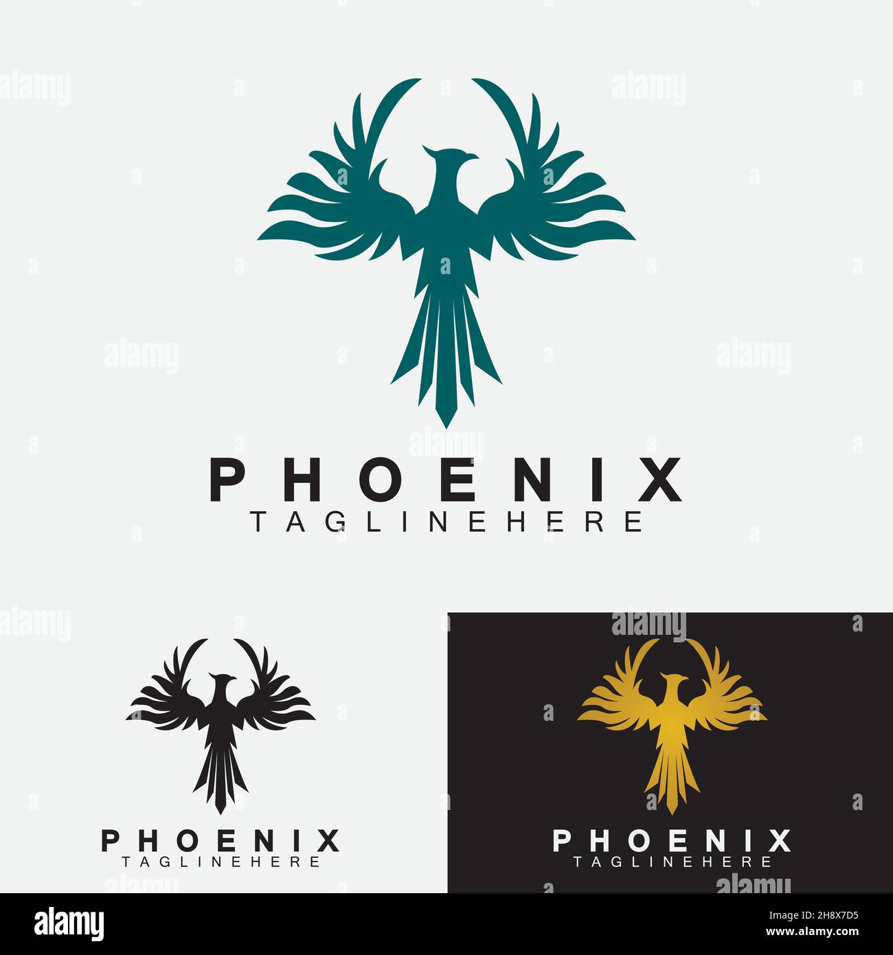 Phoenix logo Vector Illustration Design Template Stock Vector Image ...