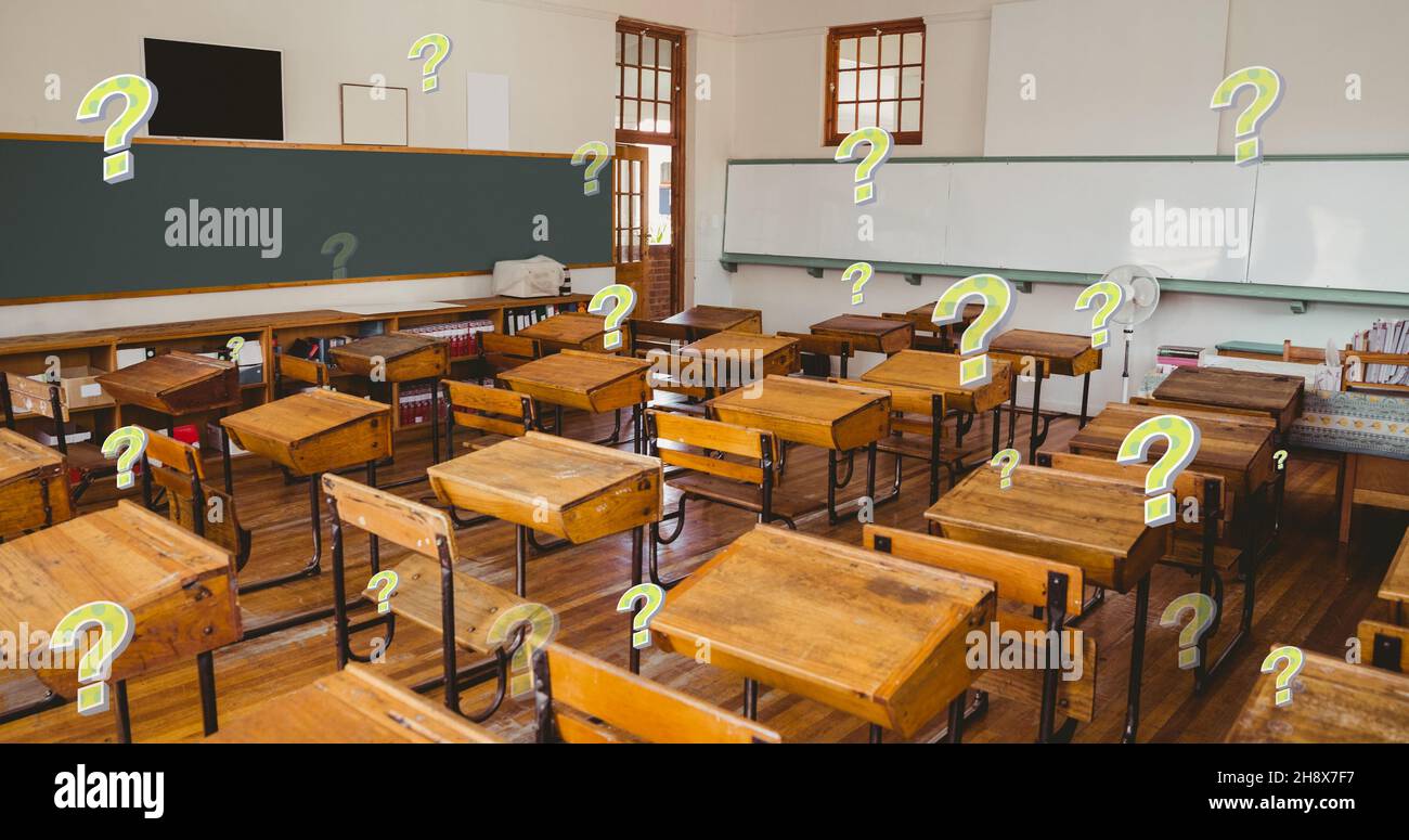 Wooden desk class school hi-res stock photography and images - Alamy