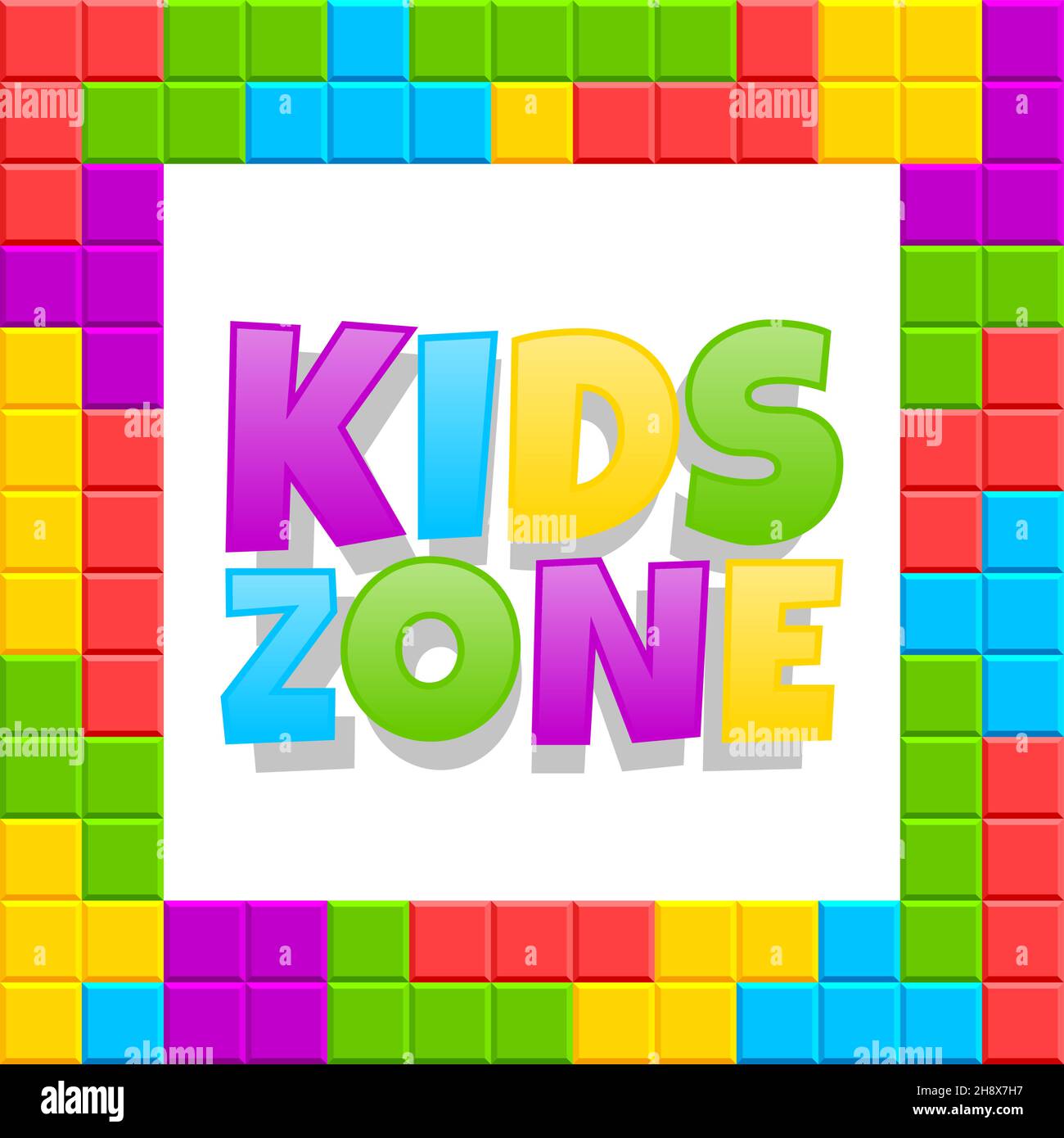 Kids zone colorful sign Cut Out Stock Images & Pictures - Alamy