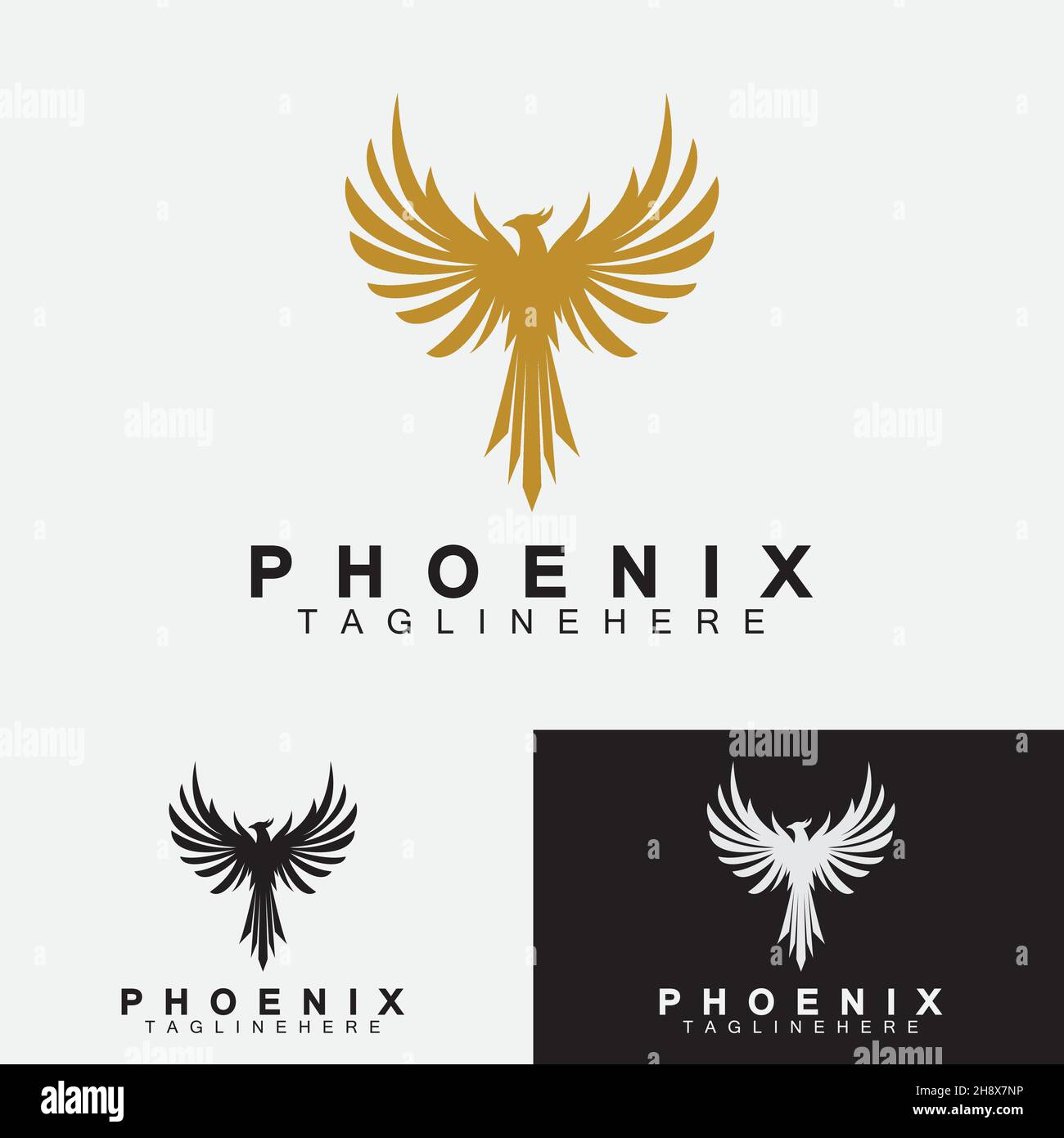Phoenix logo Vector Illustration Design Template Stock Vector Image ...