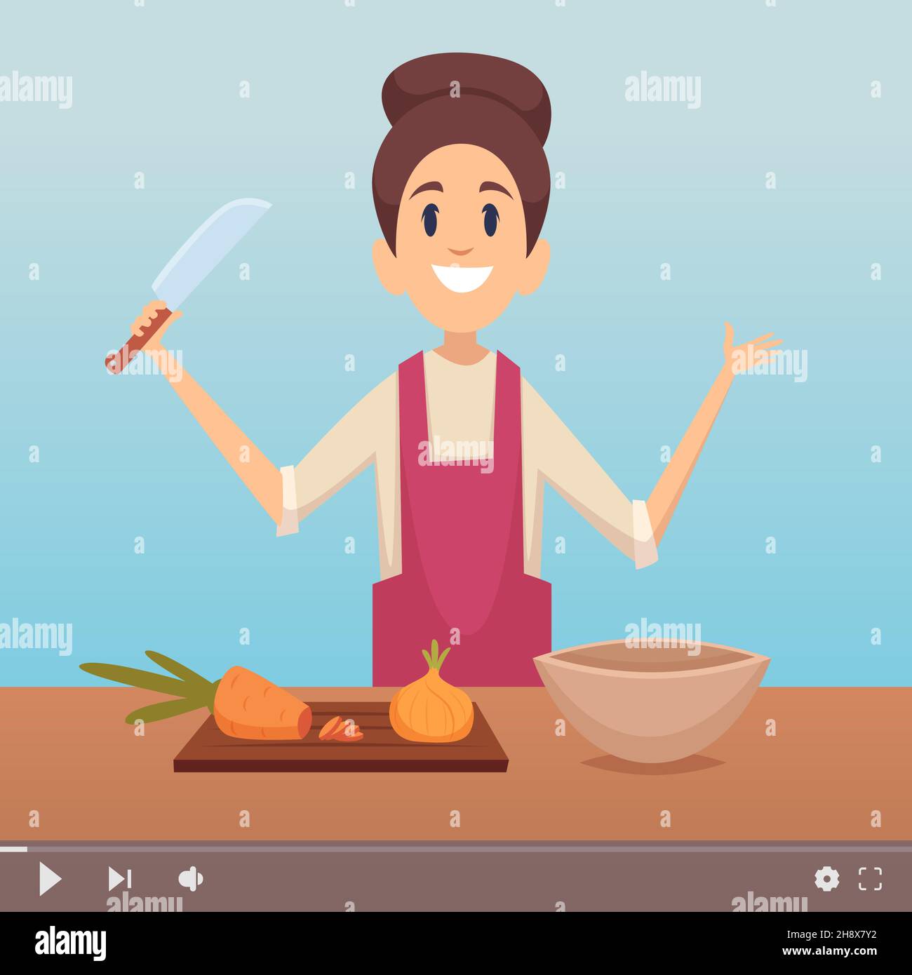 Female cartoon chef hi-res stock photography and images - Alamy