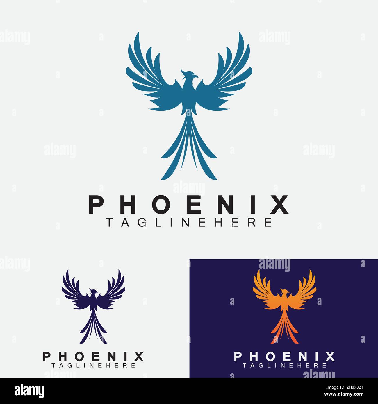 Phoenix logo Vector Illustration Design Template Stock Vector Image ...