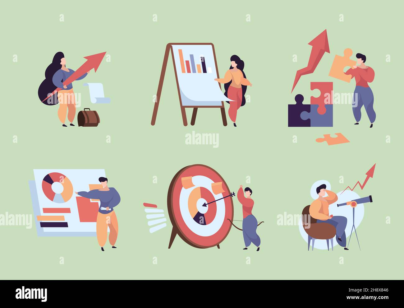Company employee analyzing business Stock Vector Images - Alamy