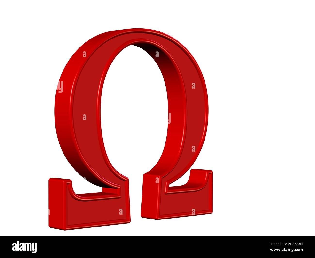 Omega, symbol, isolated against white background Stock Photo - Alamy