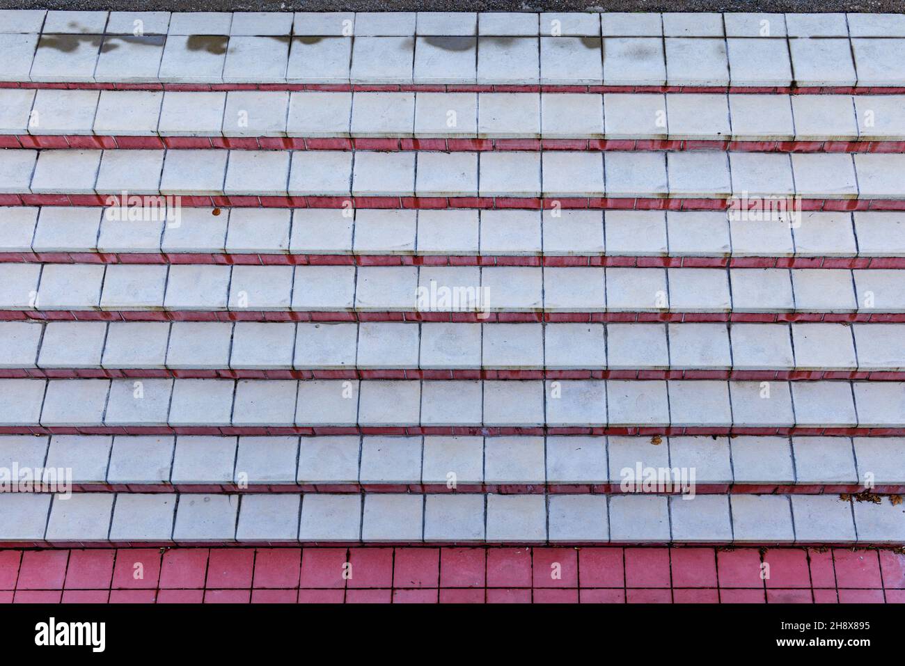 White Stone Tiles Outdoor Stairs Top View Stock Photo - Alamy