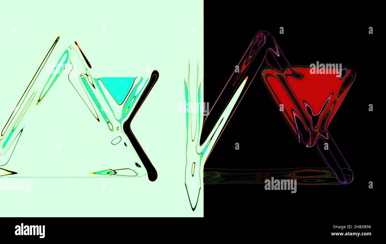 3D illustration of a Liquid abstract organic form Stock Photo - Alamy