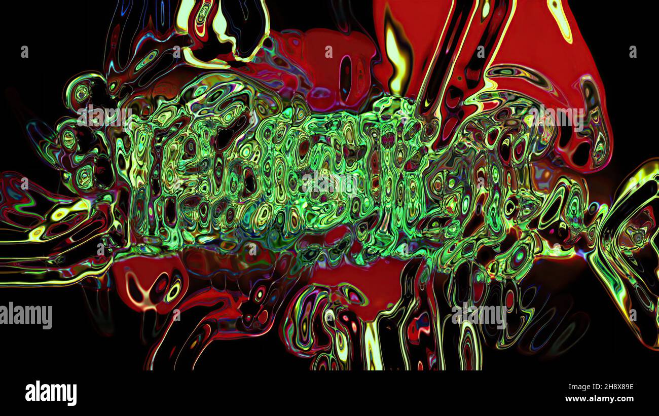 3D illustration of a Liquid abstract organic form Stock Photo - Alamy
