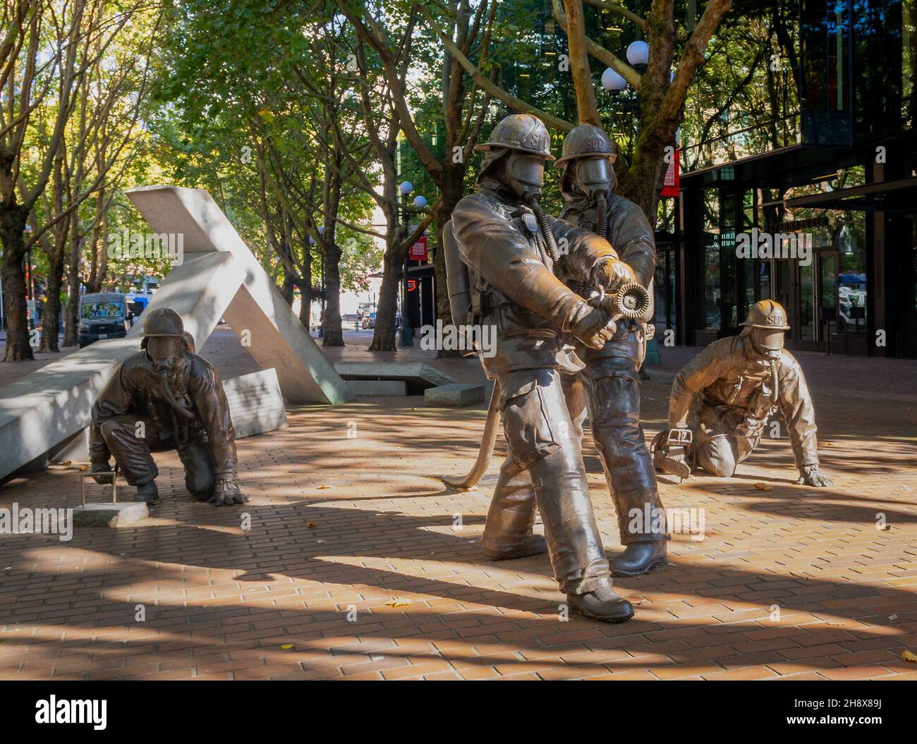 Seattle, WA - USA - Sept. 23, 2021: Horizontal view of the Memorial To ...