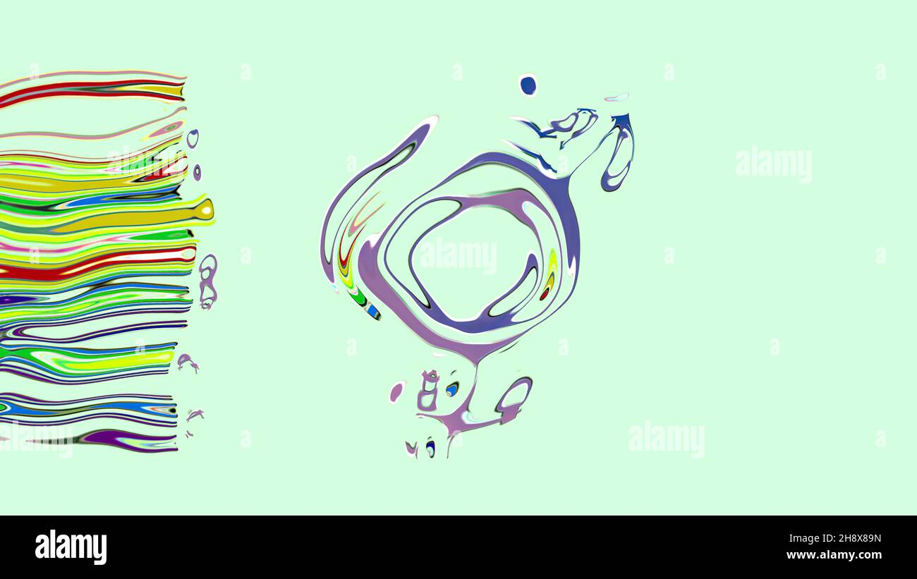 3D illustration of a Liquid abstract organic form Stock Photo - Alamy
