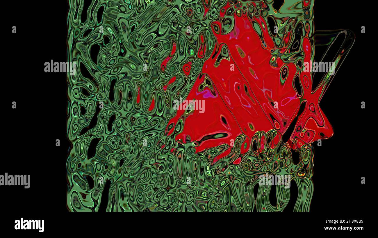 3D illustration of a Liquid abstract organic form Stock Photo - Alamy