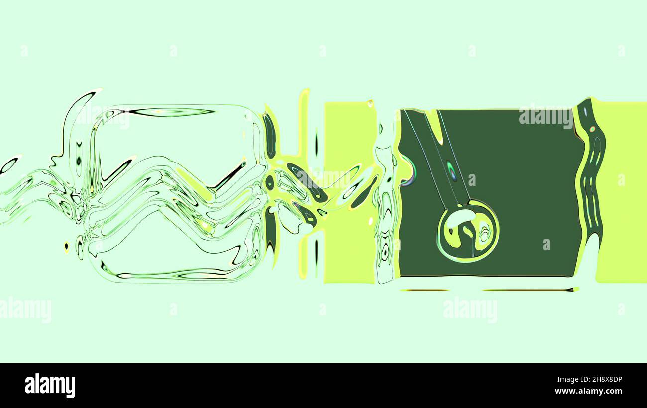 3D illustration of a Liquid abstract organic form Stock Photo - Alamy