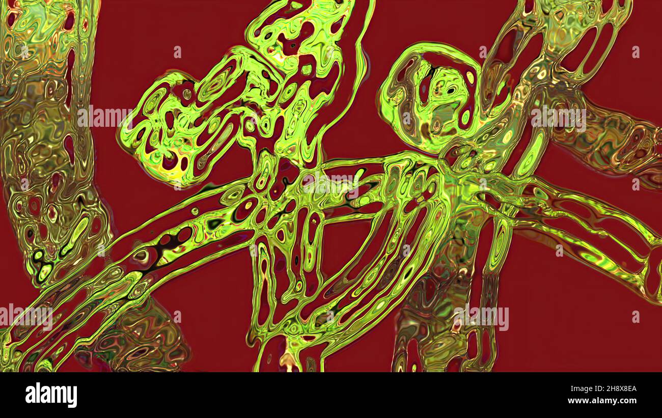 3D illustration of a Liquid abstract organic form Stock Photo - Alamy