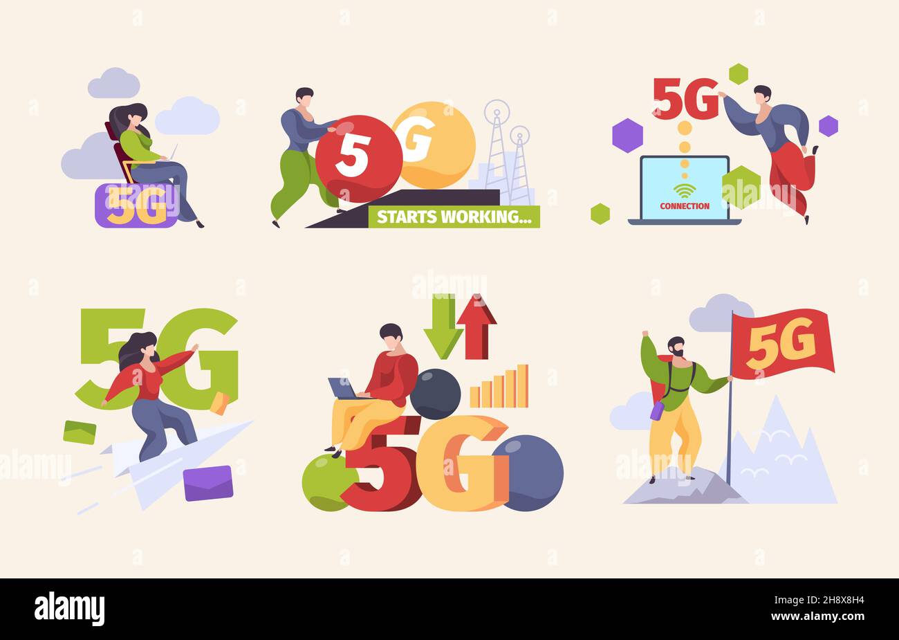 The wireless launch Stock Vector Images - Alamy