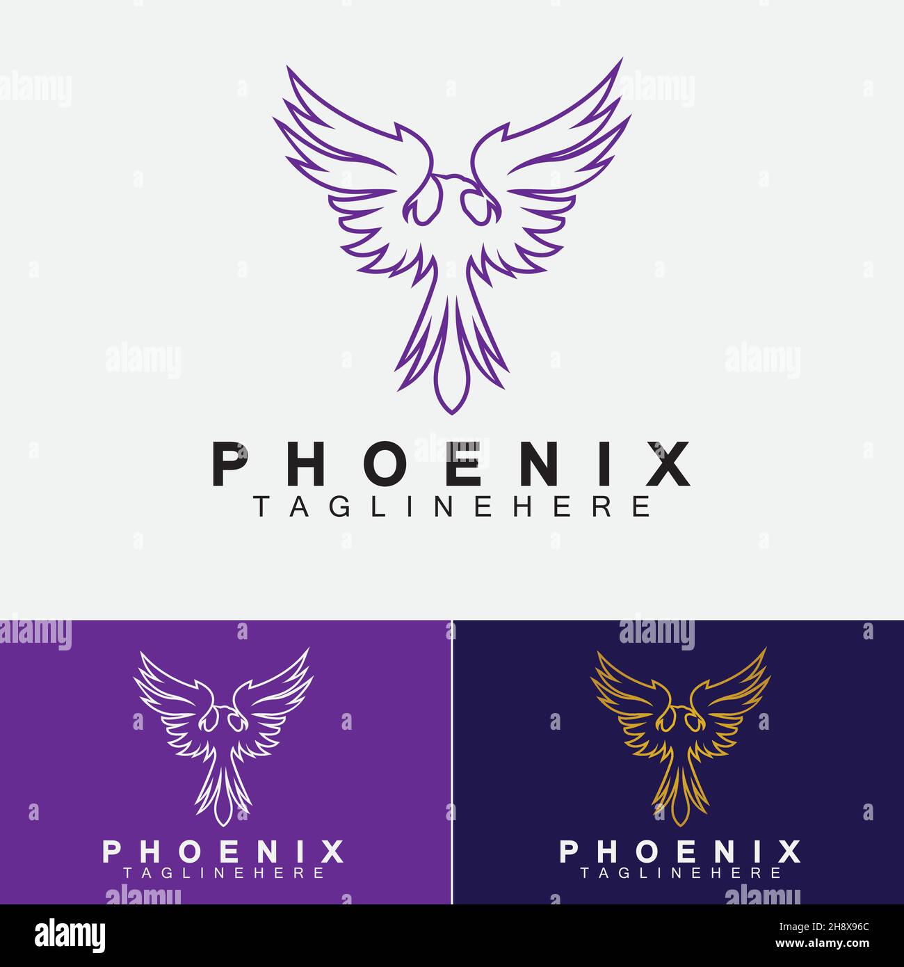 Phoenix logo Vector Illustration Design Template Stock Vector Image ...