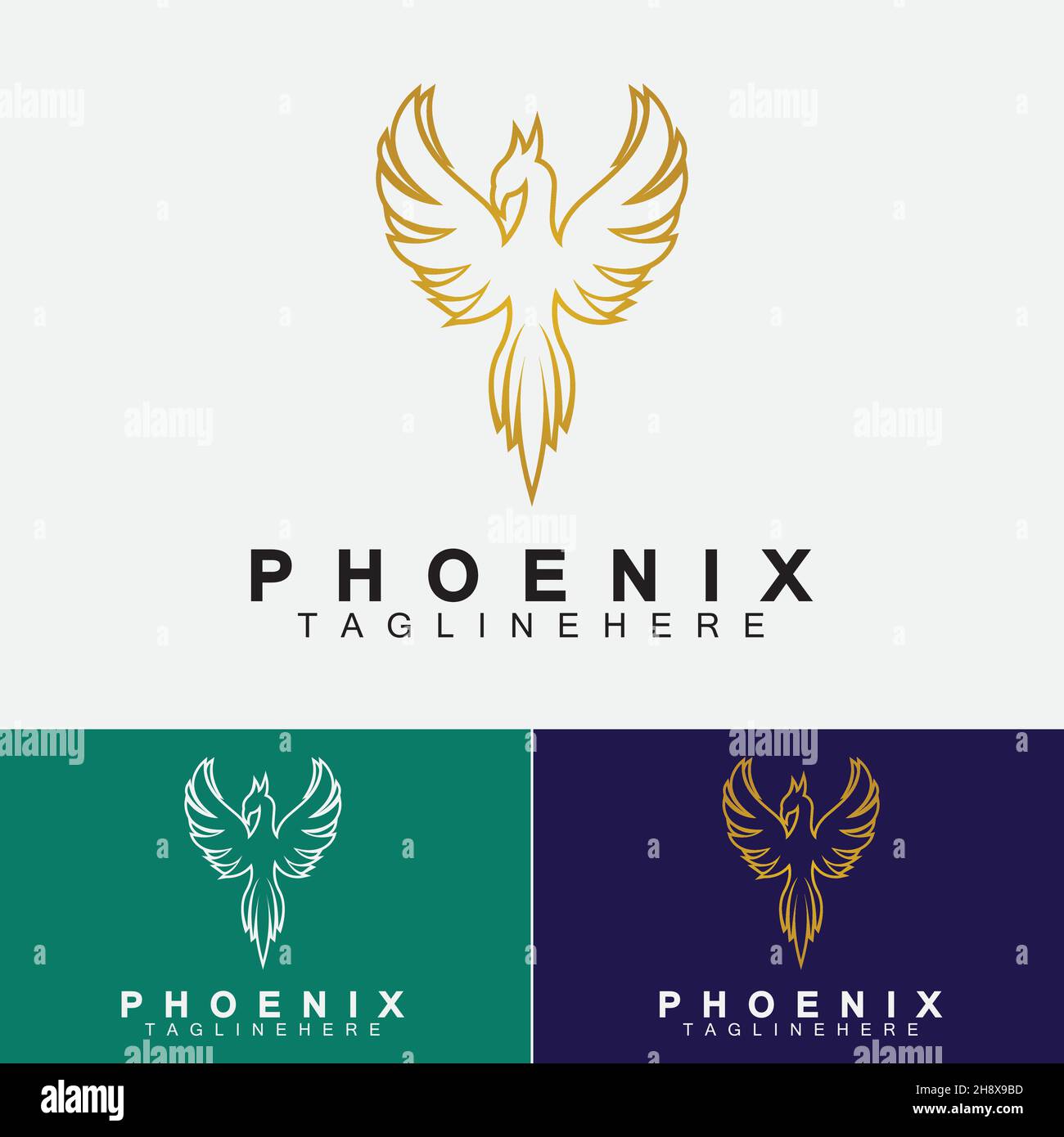 Phoenix logo Vector Illustration Design Template Stock Vector Image ...