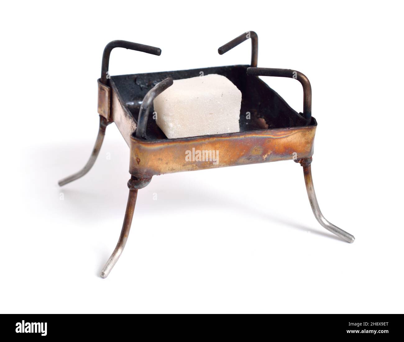 Burner for Hexamine fuel tablet. Isolated on white background Stock ...