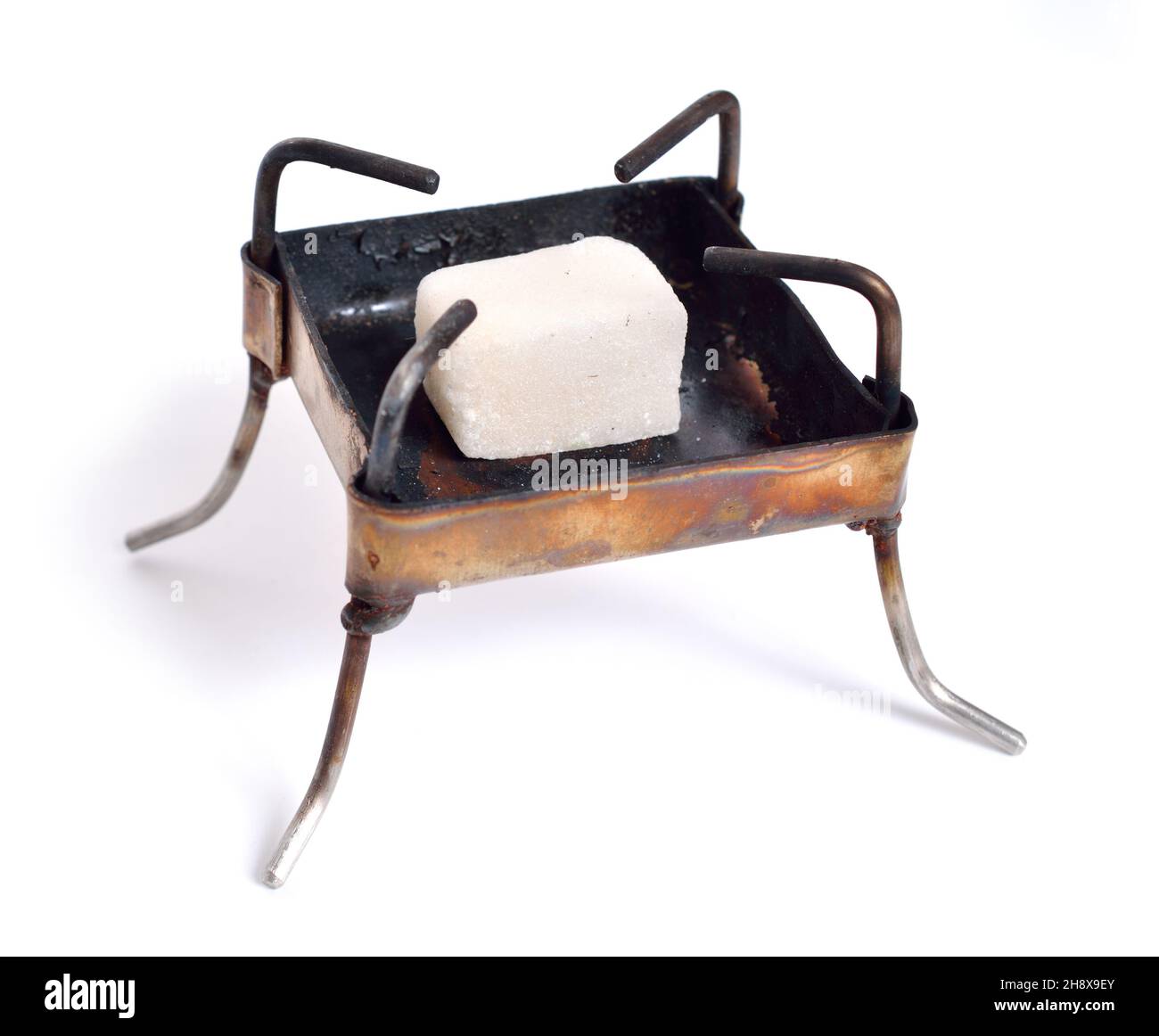 Burner for Hexamine fuel tablet. Isolated on white background Stock ...