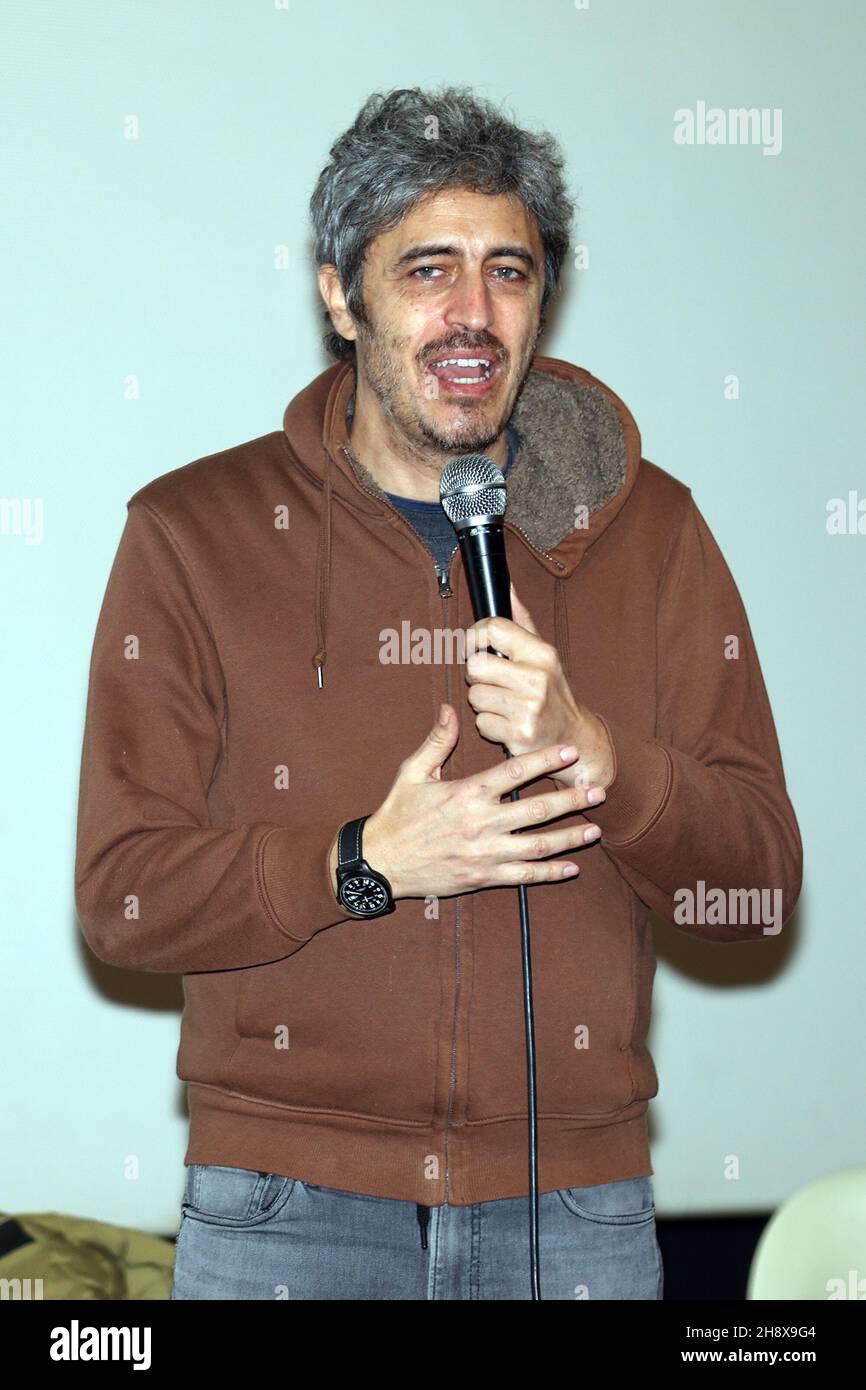 Palermo, Italy. 02nd Dec, 2021. in the photo Pif gives an anti-mafia ...