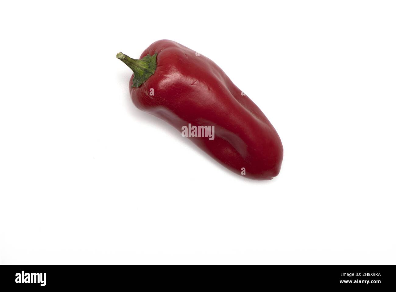 colored snack bell pepper pod in red isolated on white background ...