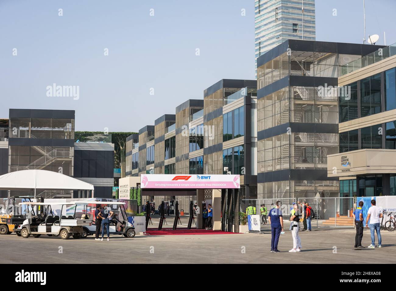Jeddah, Saudi Arabia - 02/12/2021, paddock during the Formula 1 stc ...