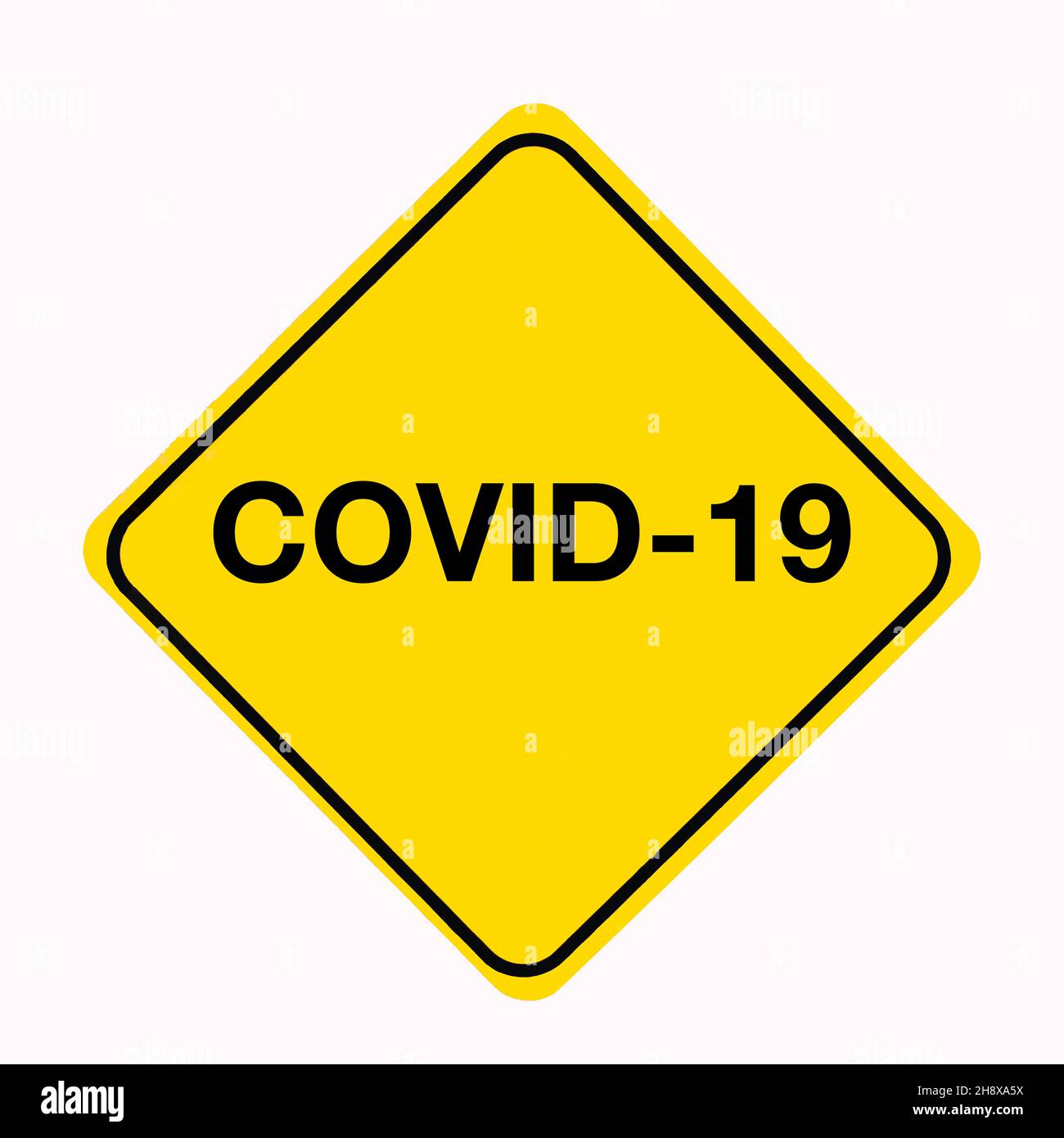 Beware covid 19 sign Cut Out Stock Images & Pictures - Alamy