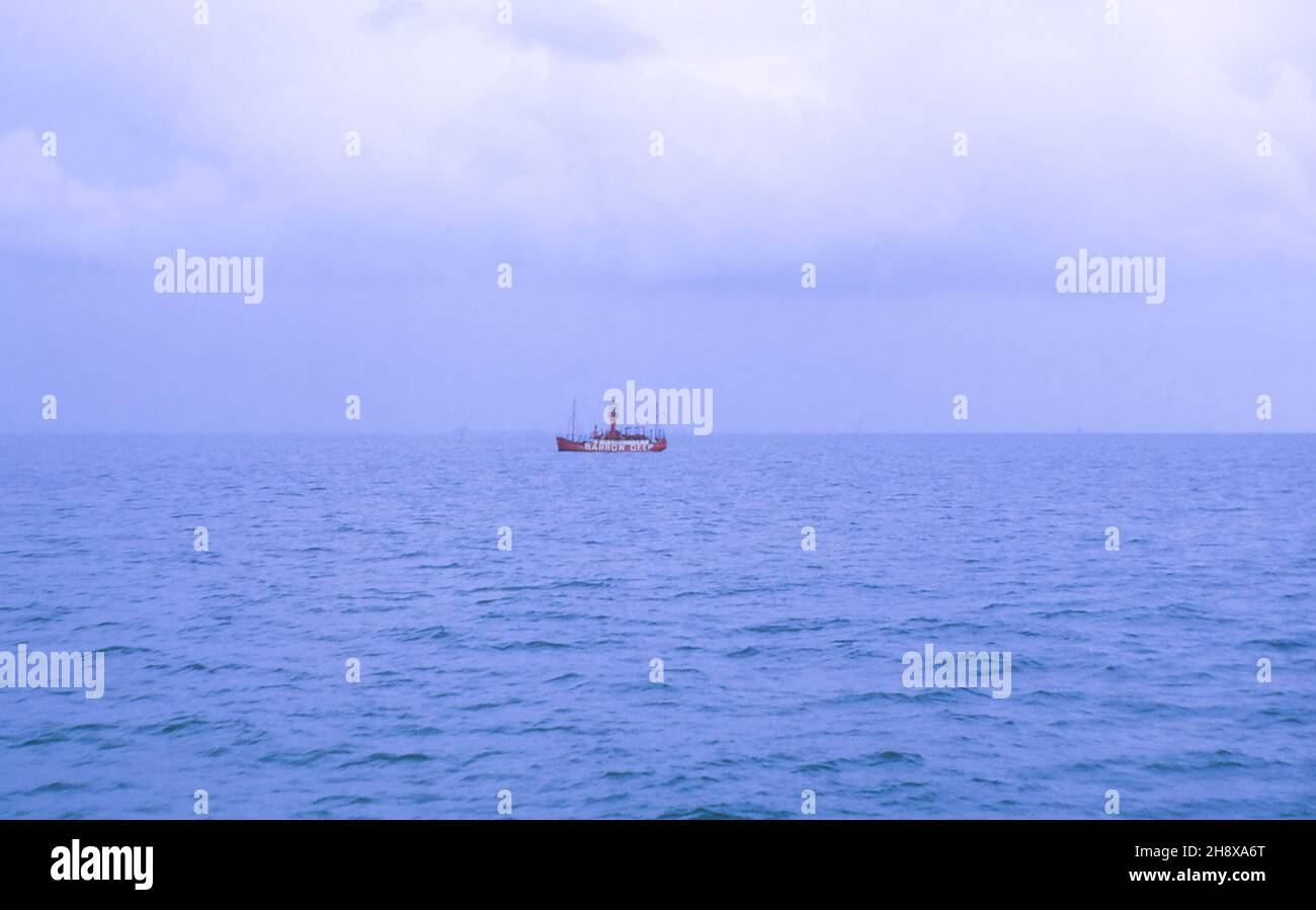 Barrow Deep Light Vessel in the Thames Estuary, 8th July 1969 Stock ...