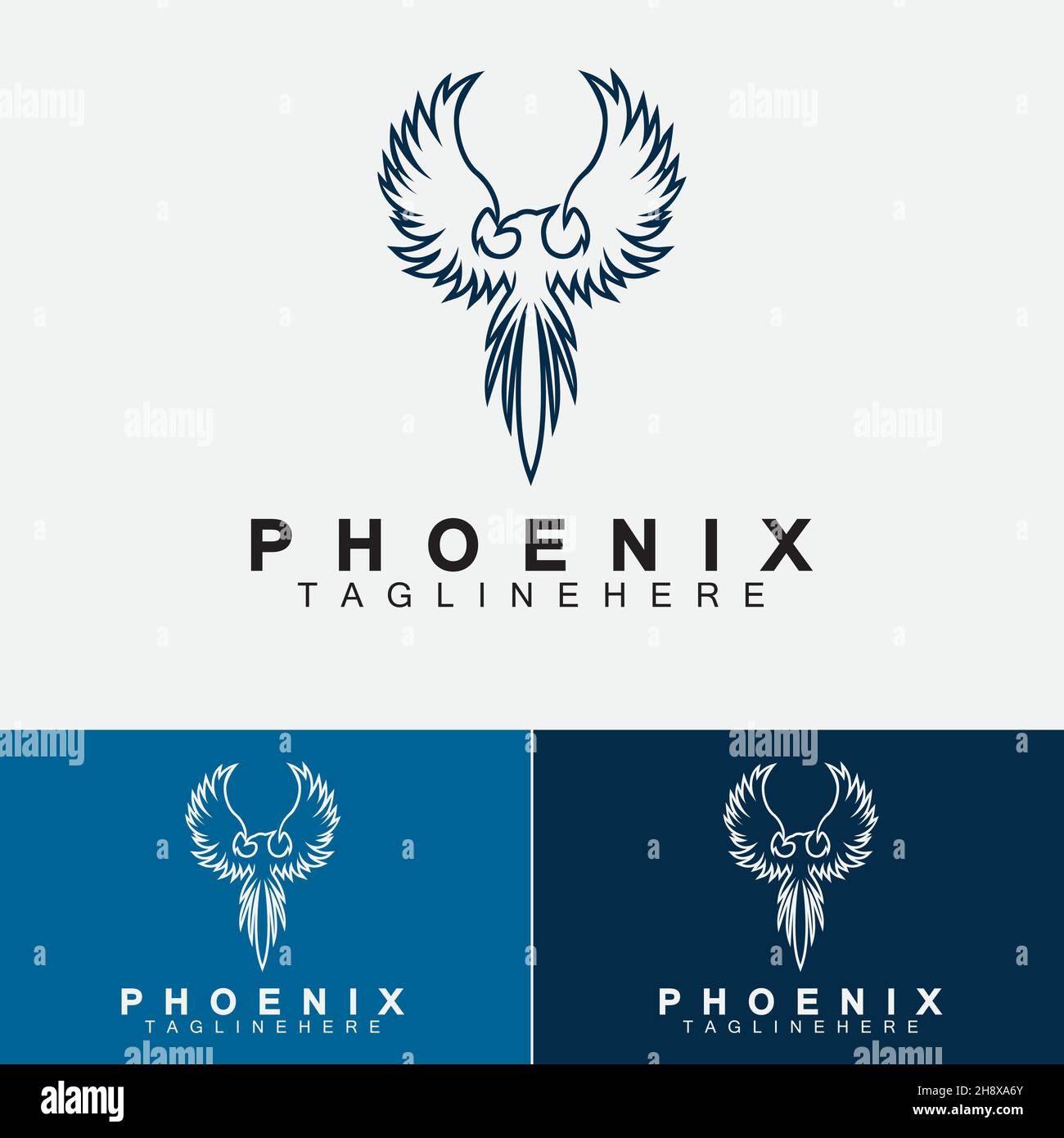 Phoenix logo Vector Illustration Design Template Stock Vector Image ...