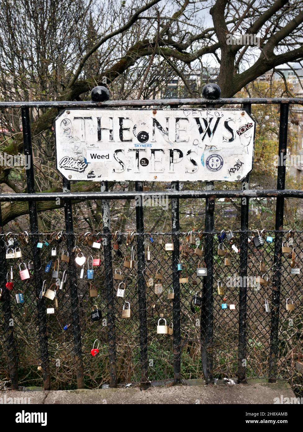 EDINBURGH The News Steps, where people put love locksPicture by Julian ...