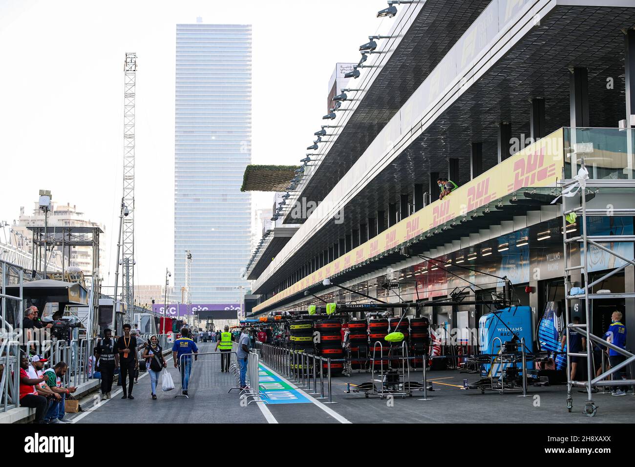 Jeddah, Saudi Arabia - 02/12/2021, Track paddock illustration during ...