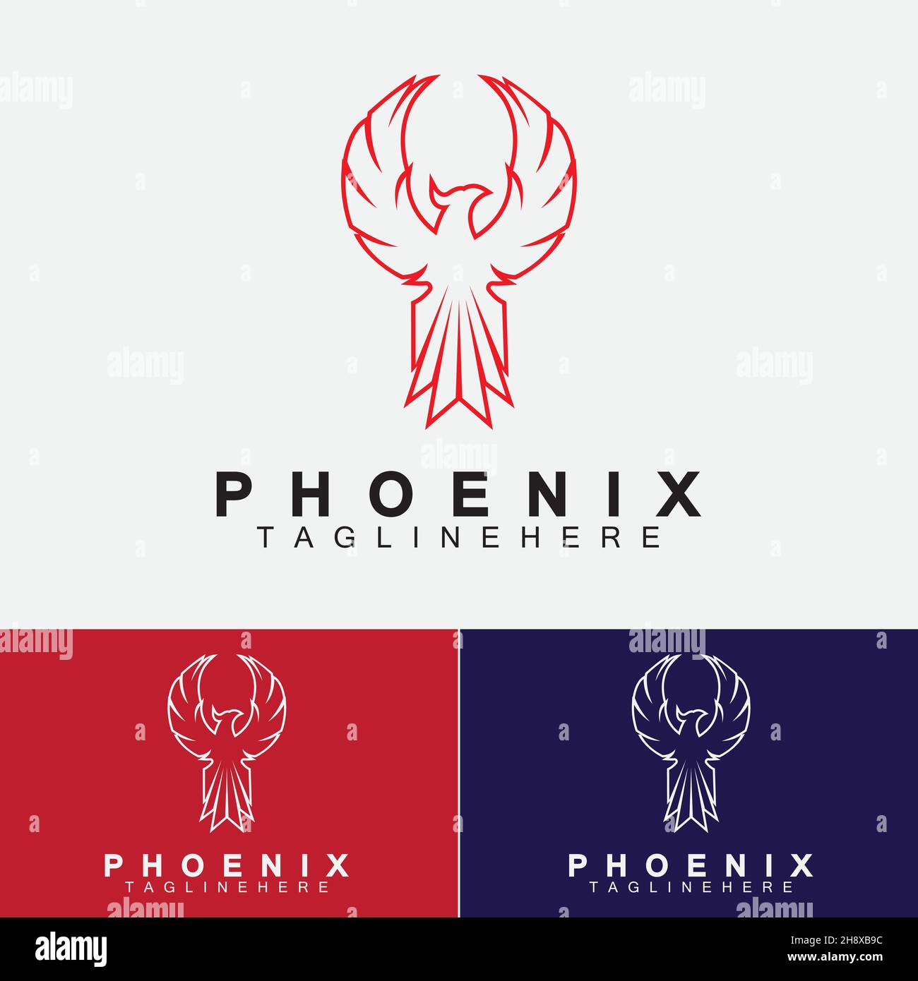 Phoenix logo Vector Illustration Design Template Stock Vector Image ...