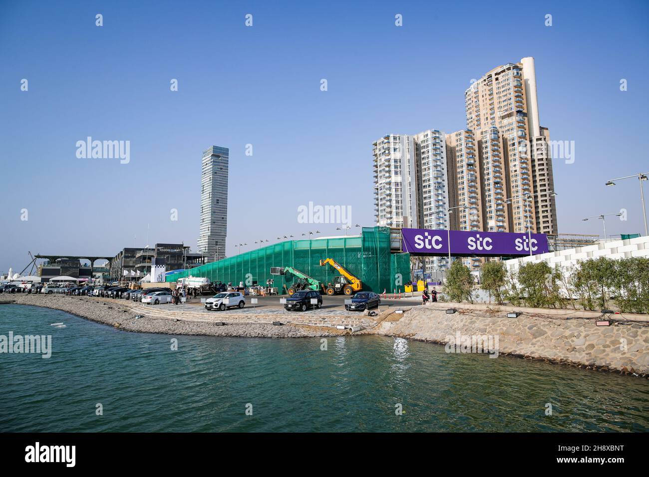 Jeddah, Saudi Arabia - 02/12/2021, Track paddock illustration during ...