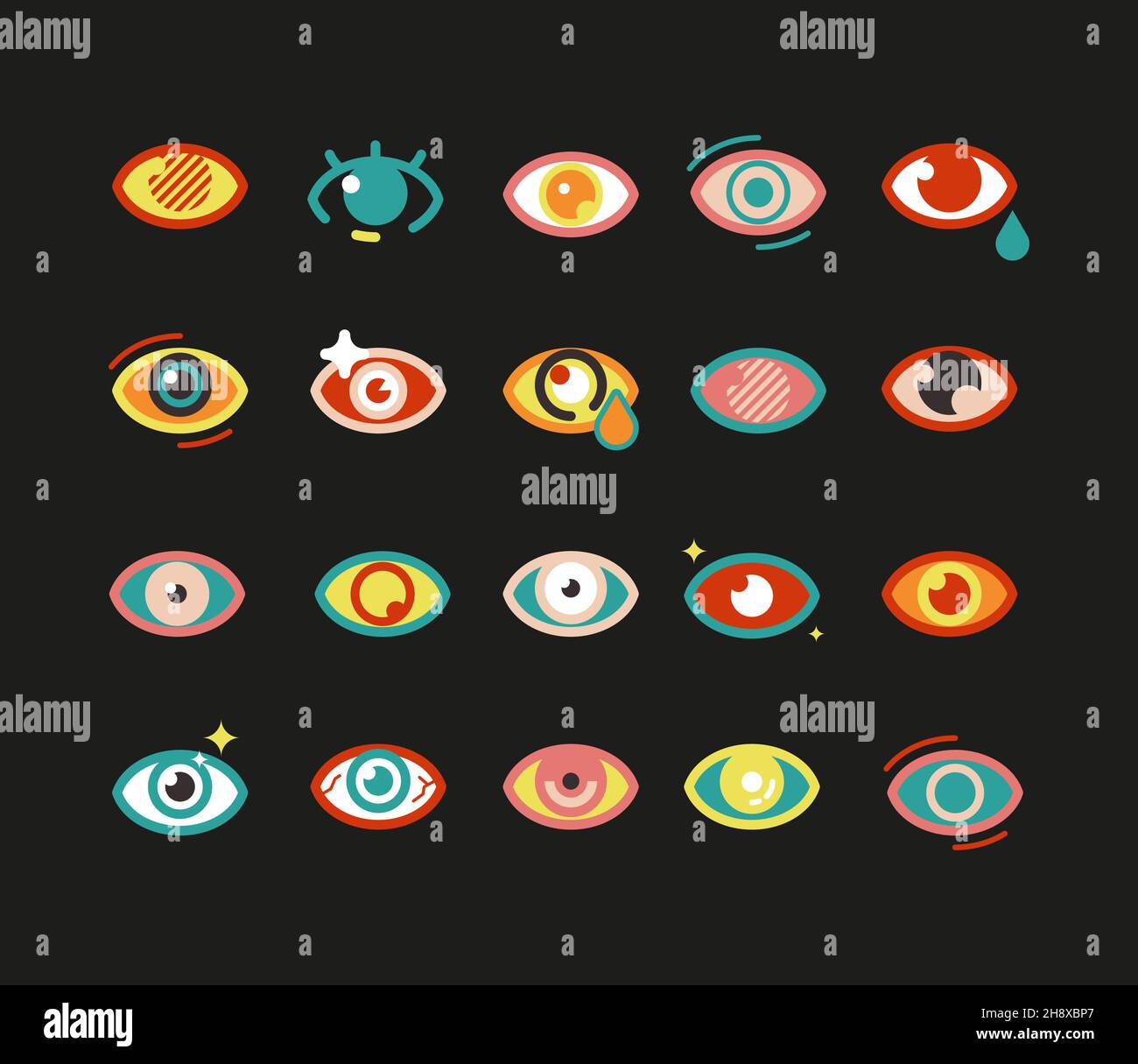 Elemental Eye Symbols By Evil Eye Icon Vector Set. Eye Of Providence