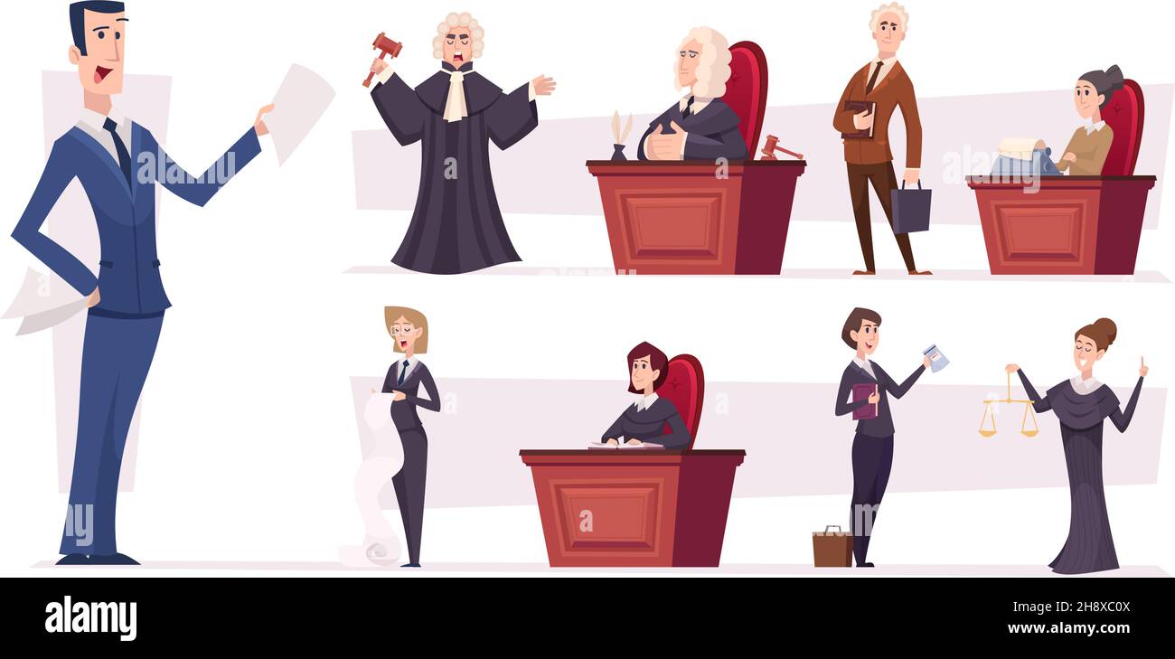 Lawyers team. Judges professional workers lawyers persons businessman ...