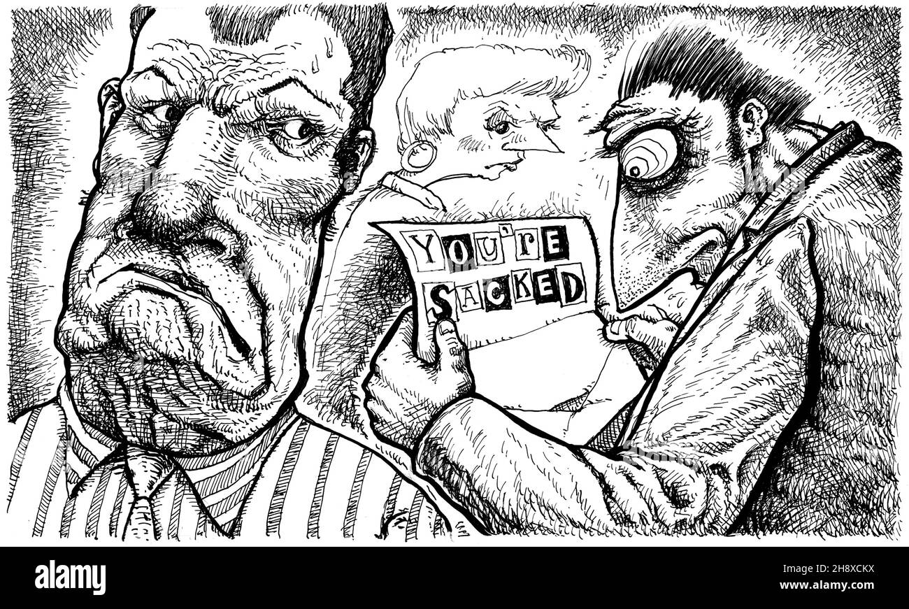 Man dismissed Black and White Stock Photos & Images - Alamy