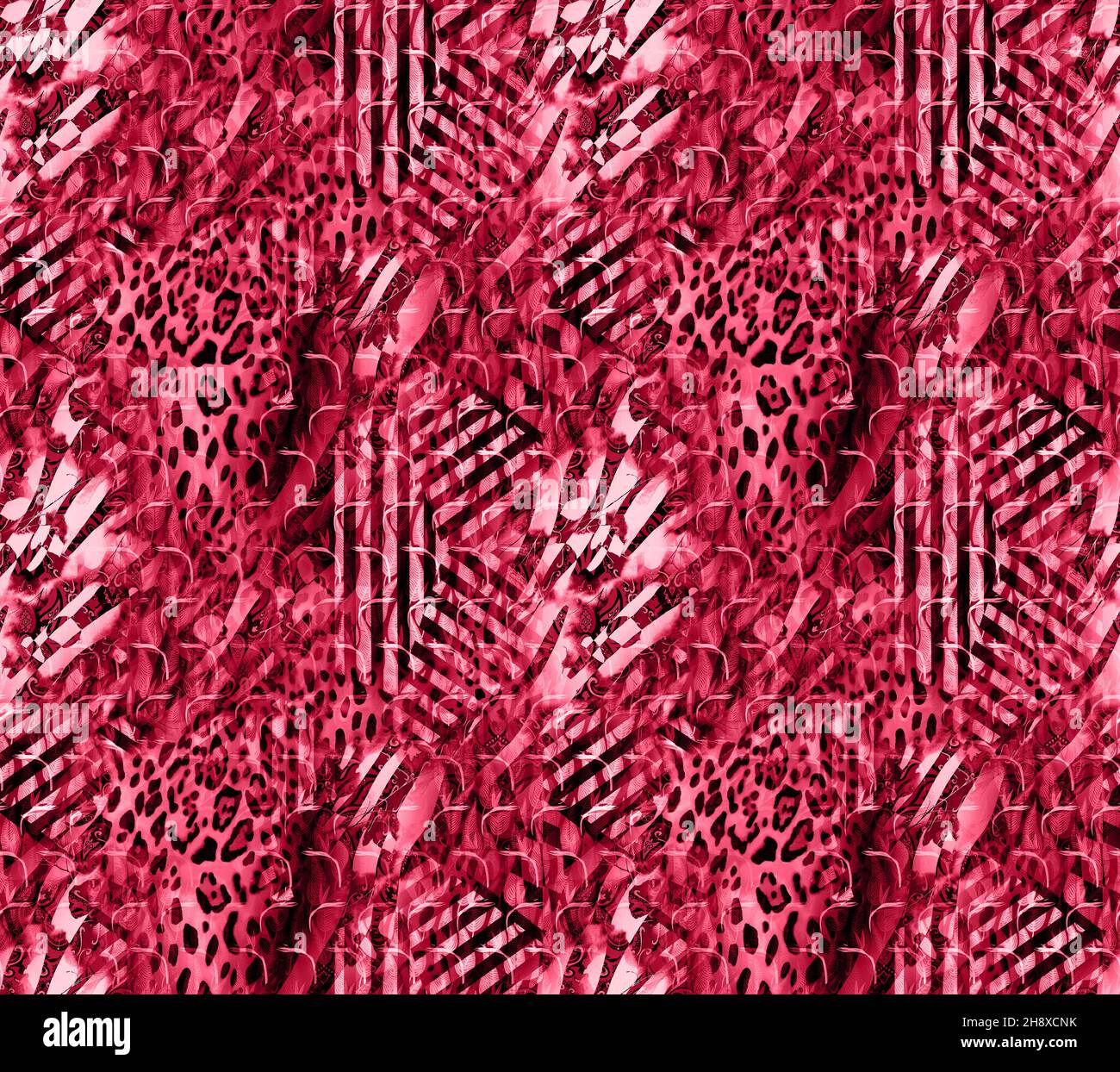 Colorful seamless pattern background with feathers.Traditional folk ...