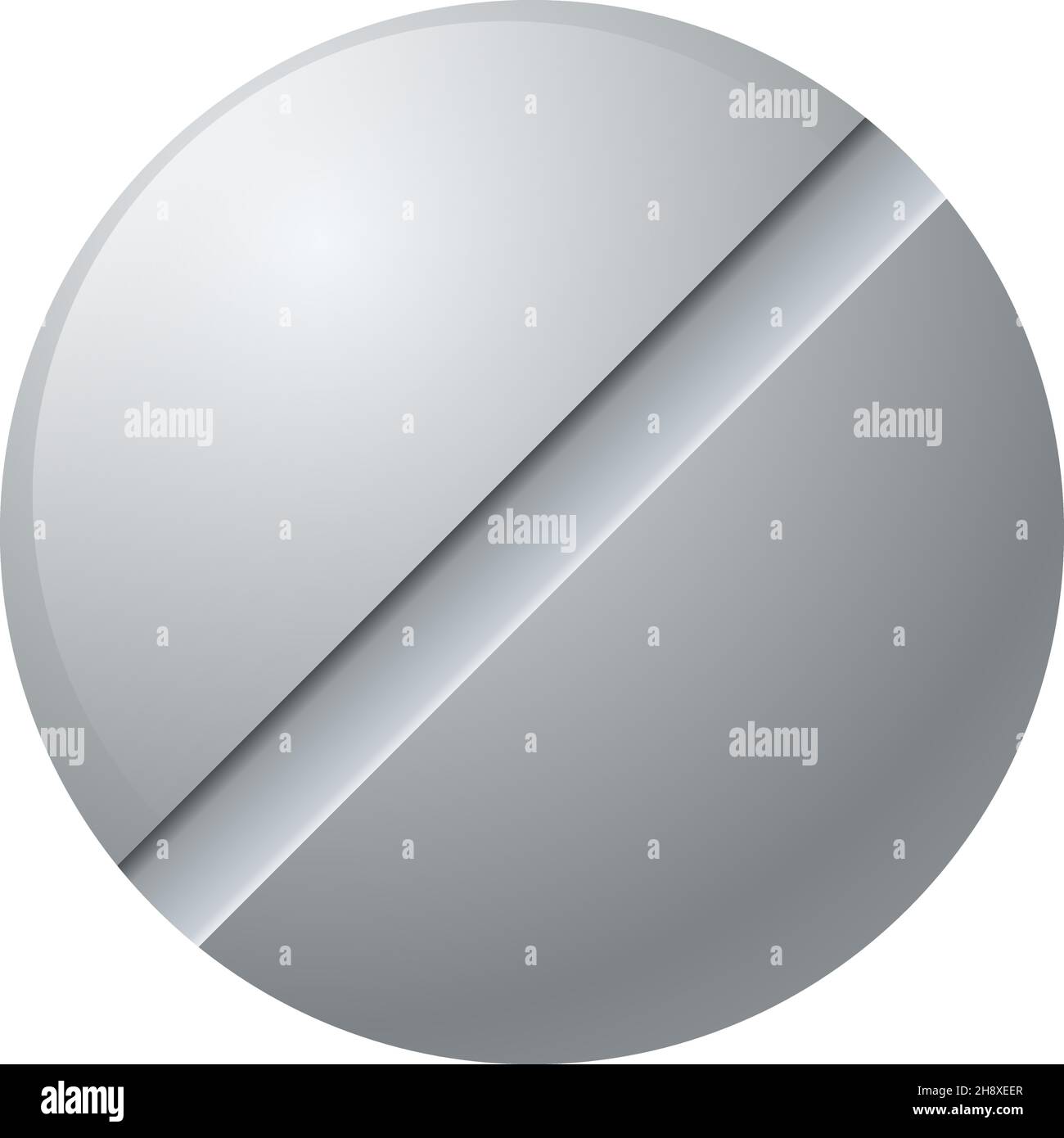 Flat slotted screw head. Metal fastener top view Stock Vector Image ...