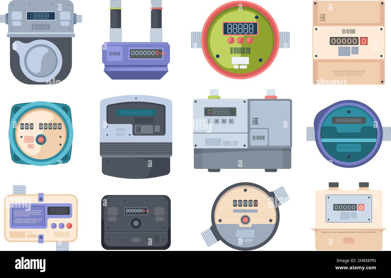 Utility meters Stock Vector Images - Alamy